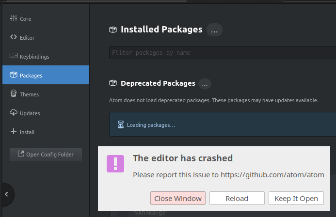 The editor has crashed · Issue #15220 · atom/atom · GitHub