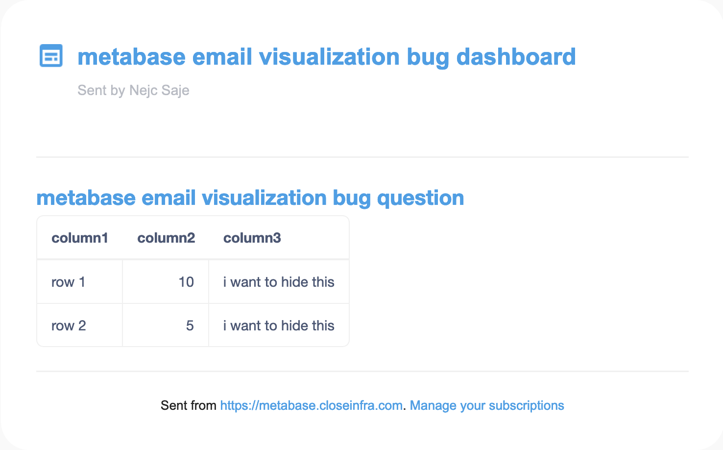 Subscriptions don't apply table visualization settings · Issue #29277 ...