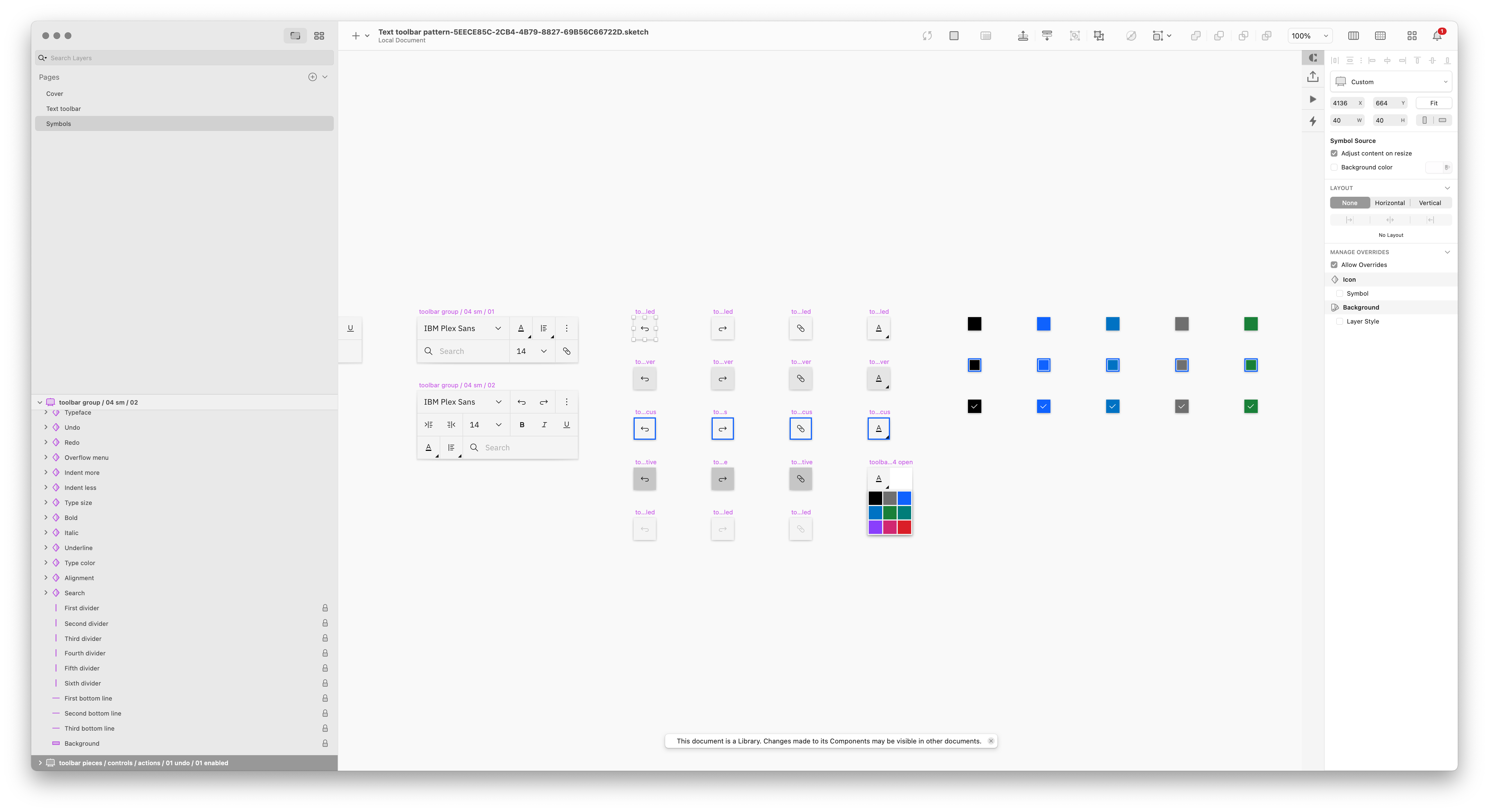 Text Toolbars Sketch Symbols Background Color · Issue 432 · Carbon Design Systemcarbon
