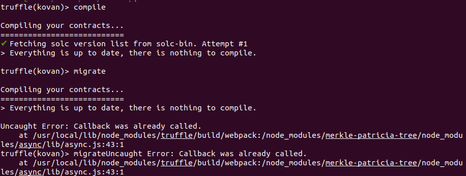 Uncaught Error: Callback was already called in async library. · Issue #3729 · trufflesuite ...