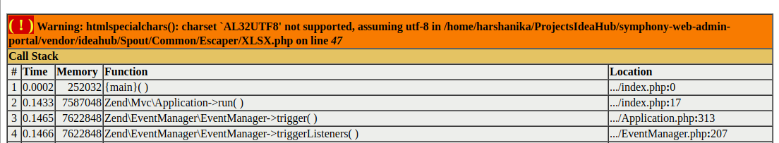htmlspecialchars():charset `AL32UTF8' not supported with Spout · Issue #552 · box/spout · GitHub