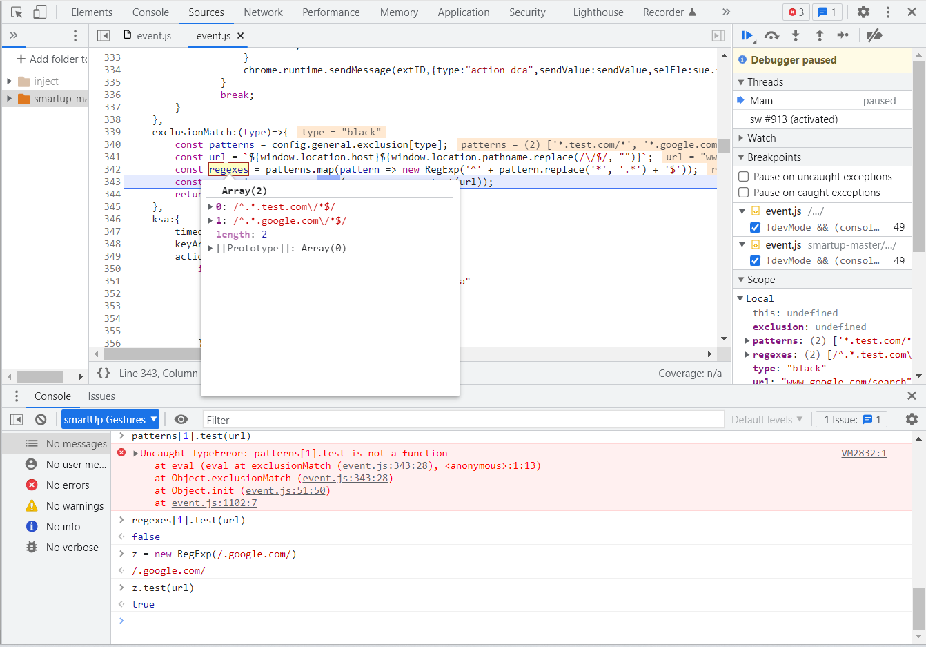 Exclusion (blacklist) stopped working · Issue #338 · zimocode/smartup · GitHub