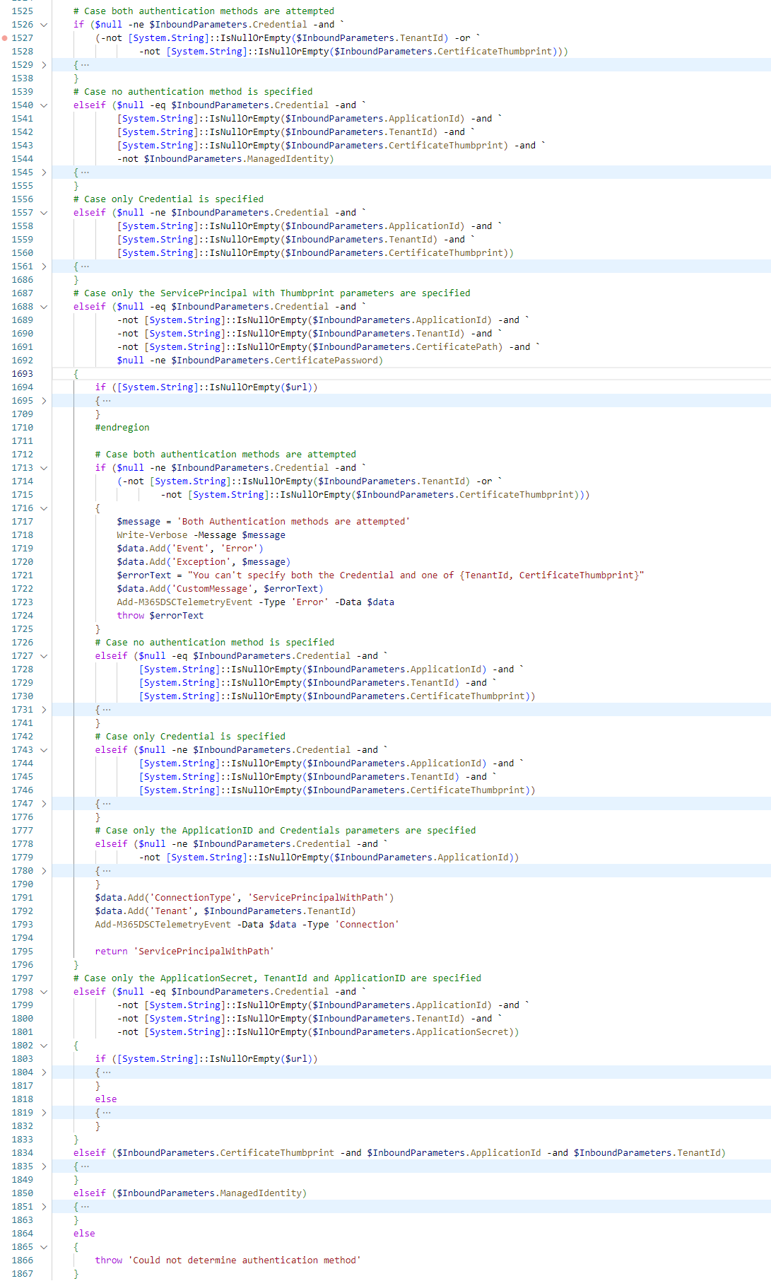 Duplicate Code Error In M365dscutil New M365dscconnection · Issue 2439 · Microsoft