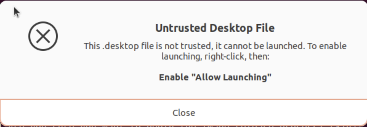 Desktop shortcuts are untrusted after release · Issue #176 · elysium-suite/aeacus · GitHub