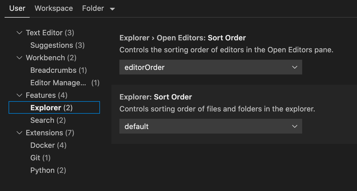 Sorting of workspace folders not working. · Issue #112385 · microsoft/vscode · GitHub