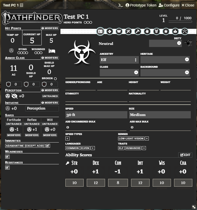 High contrast PC sheets · Issue #215 · Dorako/pf2e-dorako-ui · GitHub