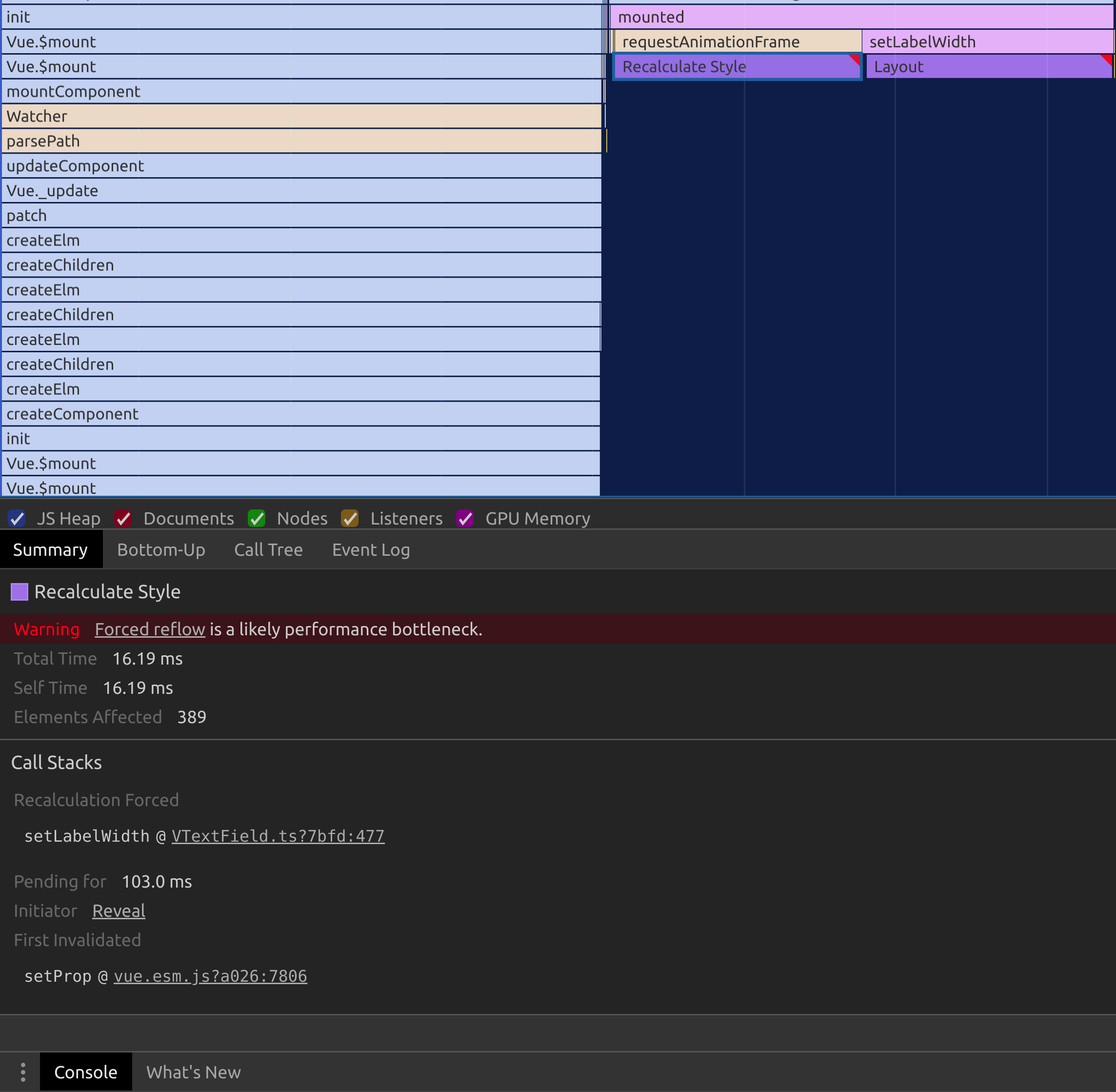 [Bug Report][2.2.20] VTextField causing frame hanging · Issue #11044 · vuetifyjs/vuetify · GitHub