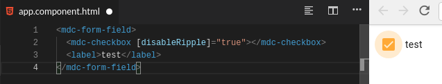 Checkbox Disableripple Wont Work · Issue 2028 · Trimox Angular Mdc Web · Github