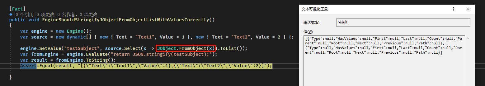 JObjectArray Stringify error · Issue #1005 · sebastienros/jint · GitHub