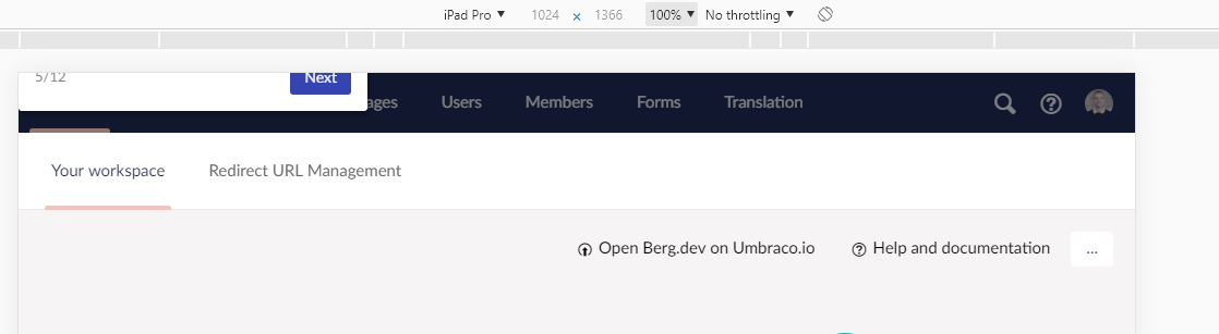 V8: Incorrect styling of the Introduction Tour on tables and phones · Issue #5980 · umbraco ...