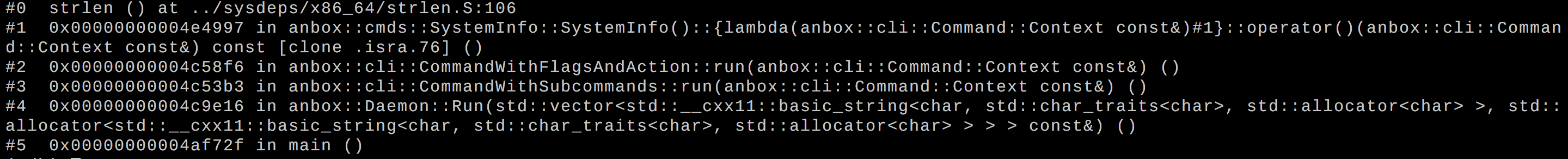 Segmentation Fault Core Dumped When Running Anbox System Info · Issue 6362