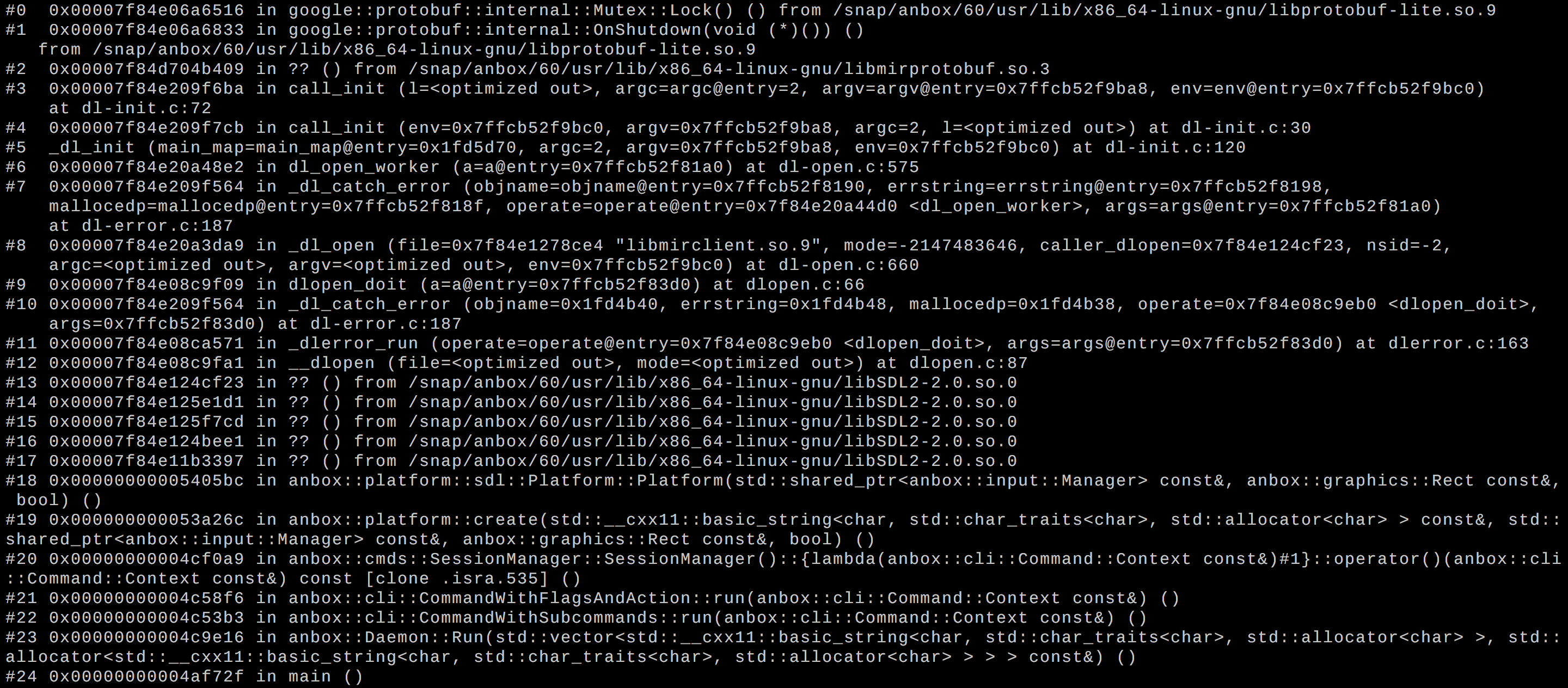 Segmentation Fault Core Dumped When Running Anbox System Info · Issue 3950
