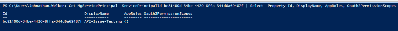 Get-MgServicePrincipal not returning anything for either AppRoles or OAuth2PermissionGrants ...
