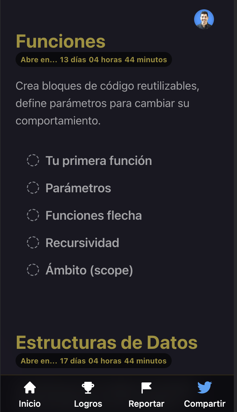 Crear boton para volver al menú principal · Issue #105 · midudev/aprende-javascript-problemas ...