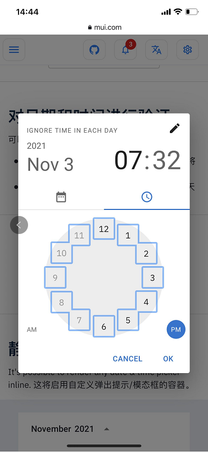 MUI v5 MobileDateTimePicker shows some wrong lines in Iphone 12 · Issue #29480 · mui/material-ui ...