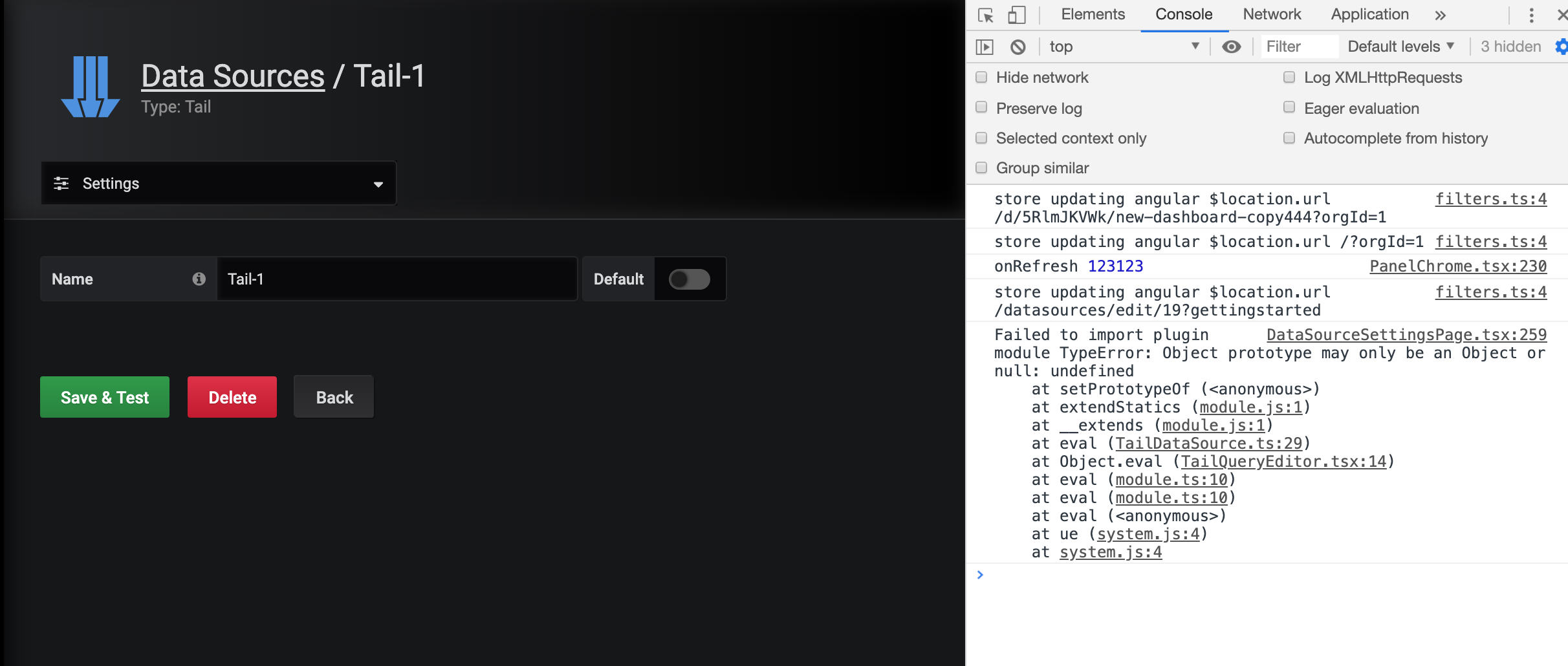 Failed to import plugin · Issue #1 · lapnap/grafana-tail-datasource ...