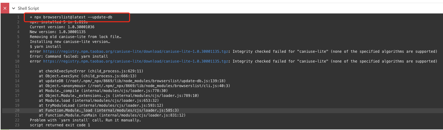 browserslist reports an error during the Jenkins build process · Issue #539 · browserslist ...