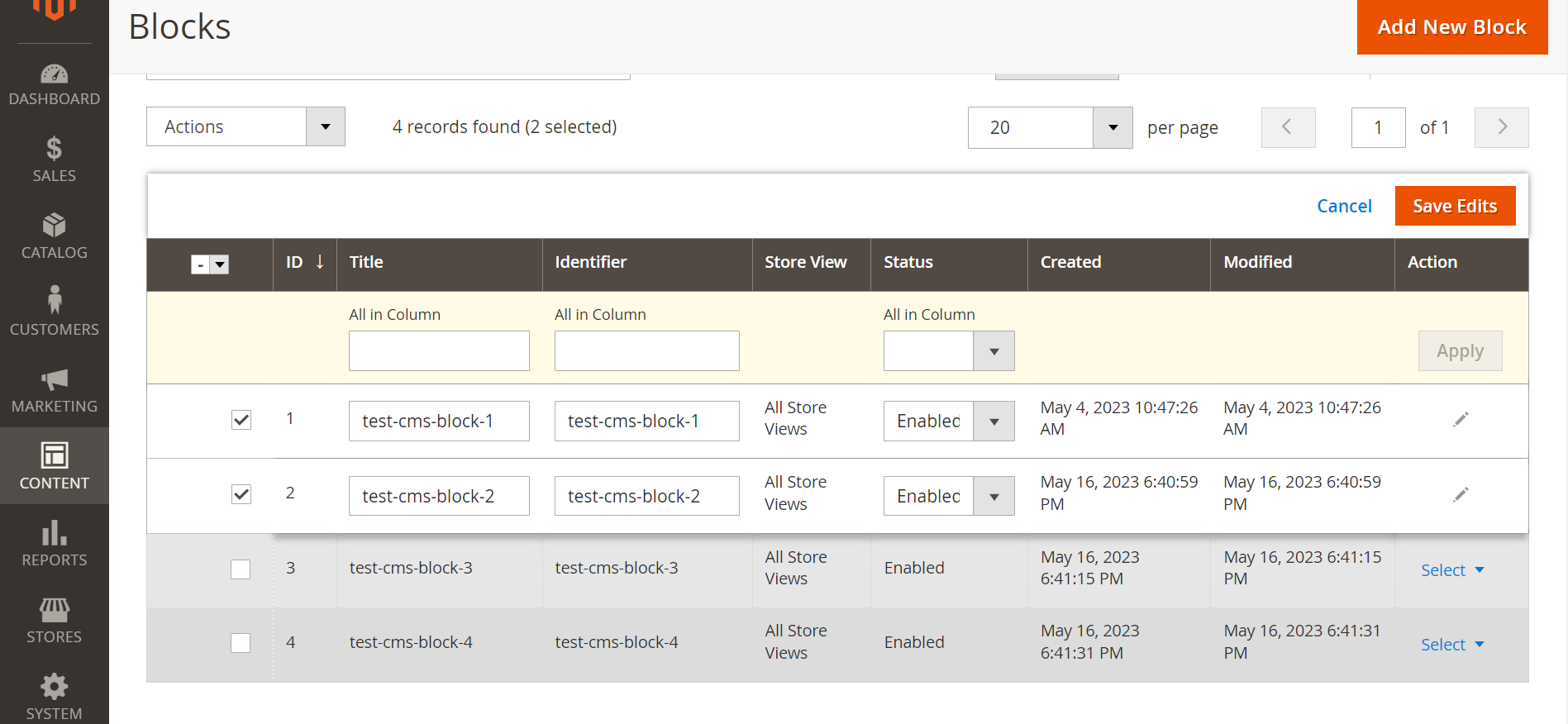 CMS Page InlineEdit not working sometimes when select to last column · Issue #37506 · magento ...