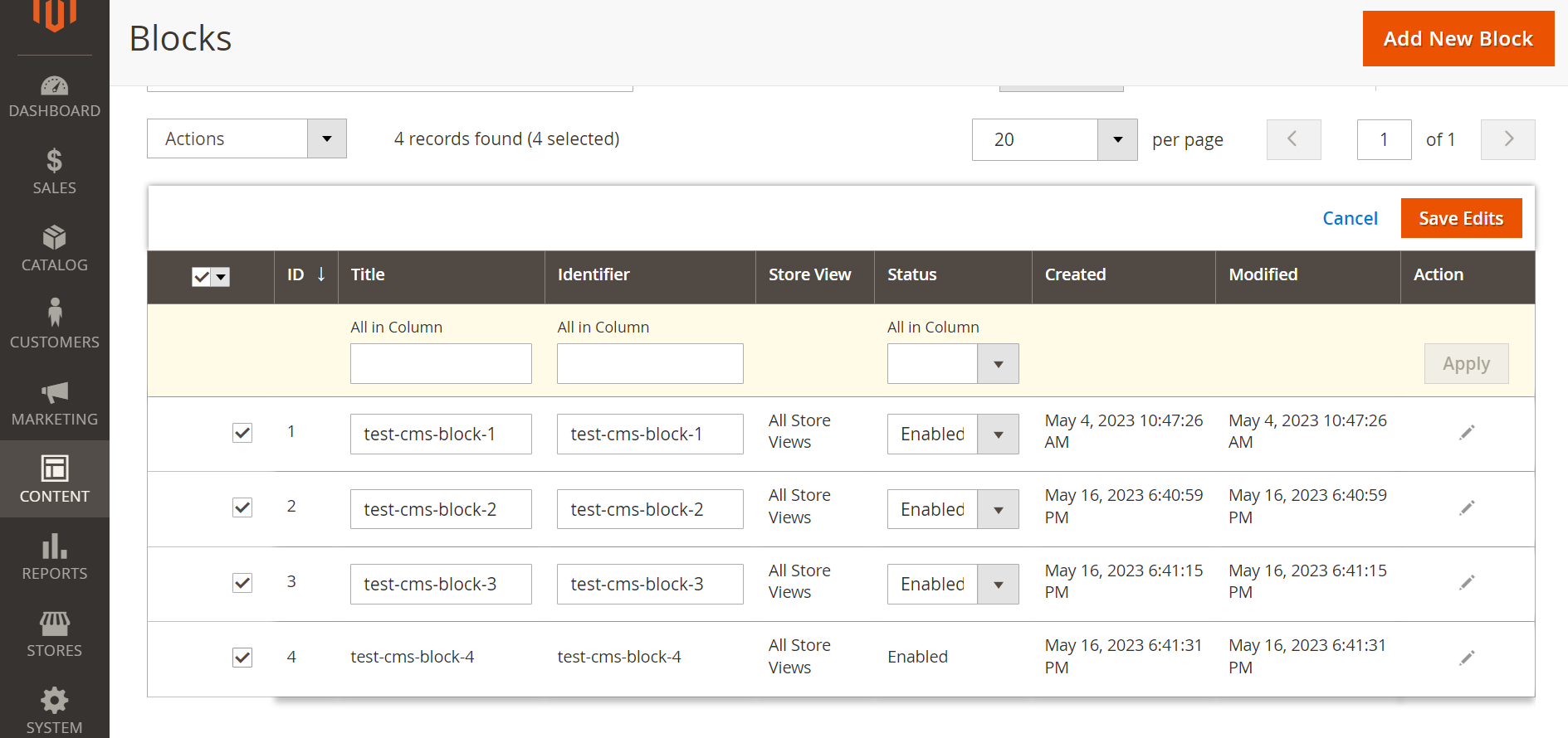 CMS Page InlineEdit not working sometimes when select to last column · Issue #37506 · magento ...