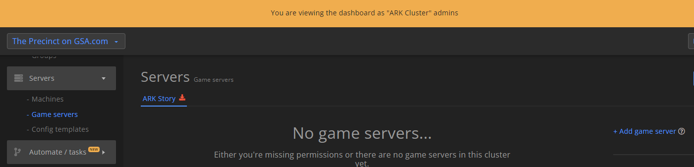 Permission Issue adding game server to Dedihosted Cluster · Issue #242 · gameserverapp/Platform ...