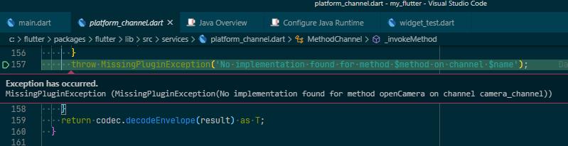 MissingPluginException start project from Vscode but in AS works fine ...