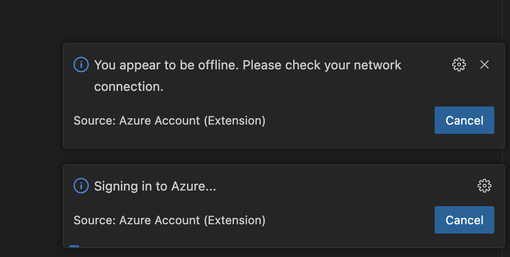 VS Code Azure Extension: RESOURCES Infinite loading loop · Issue #746 · microsoft/vscode-azure ...