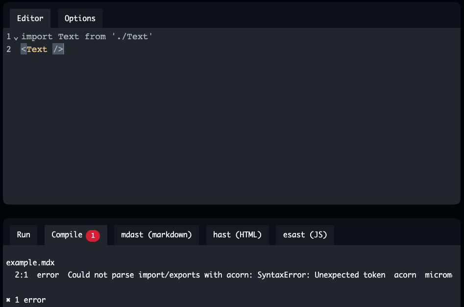 A Component Must Be At Least One Line Away From An Import Statement Before It Can Be Used 