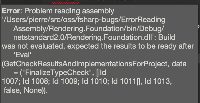 Error "Problem reading assembly" in VS Studio for MAC · Issue #7366 · dotnet/fsharp · GitHub