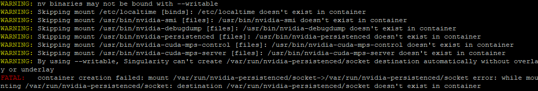 Can't use --nv with --writable · Issue #5169 · apptainer/singularity · GitHub