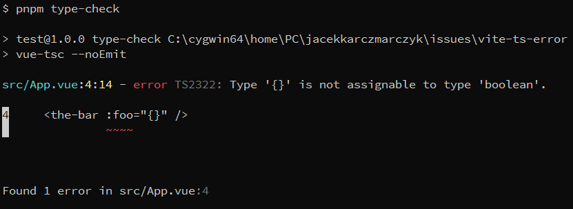 Vue Tsc Doesnt Detects Similar Error Only In Some Files · Issue 2143 · Vuejslanguage Tools 
