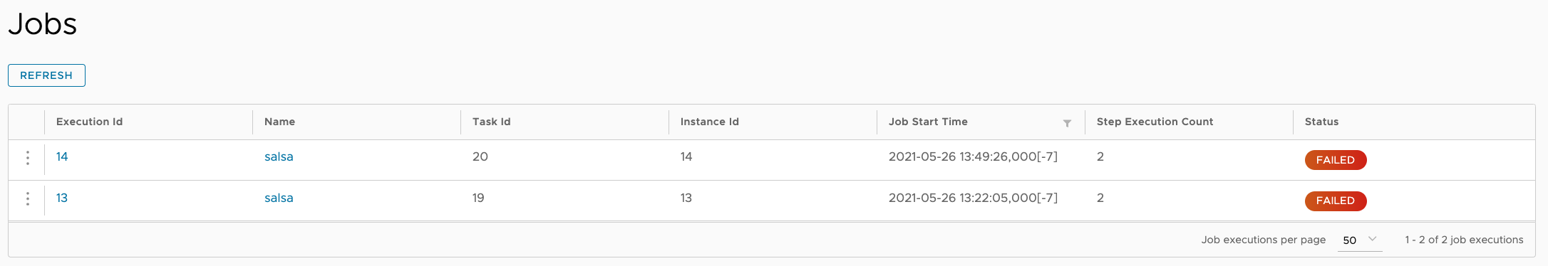 Job Execution Detail Fails With Task Execution Being Not Found · Issue 1729 · Spring Cloud