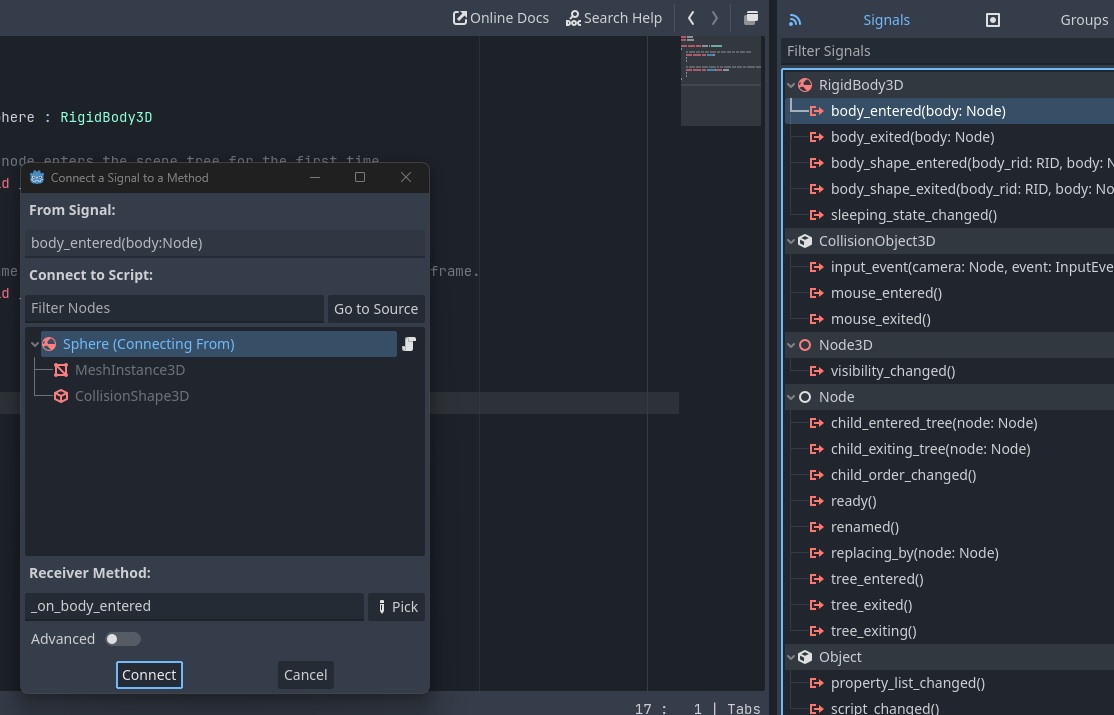 Signal connect routine not showing up under VSCode · Issue #495 ...