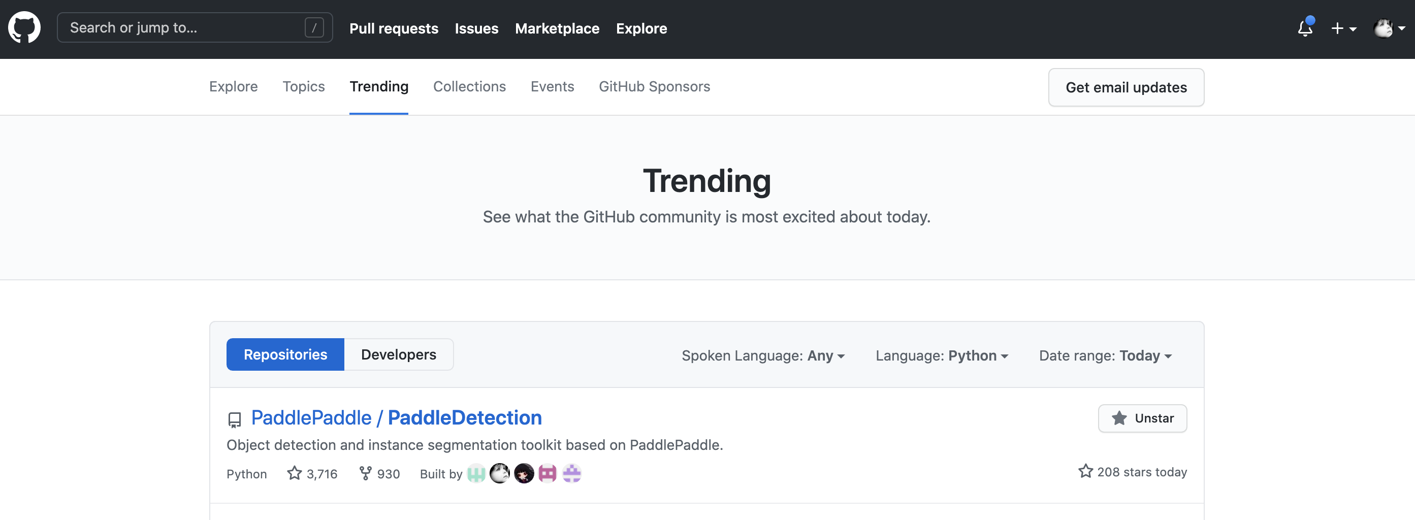 PaddleDetection登github Trending Python榜第一 · Issue #3010 · PaddlePaddle ...