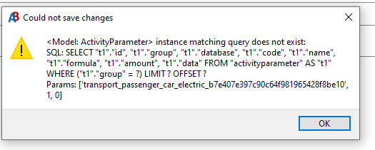 Error when modifying parameters · Issue #882 · LCA-ActivityBrowser/activity-browser · GitHub