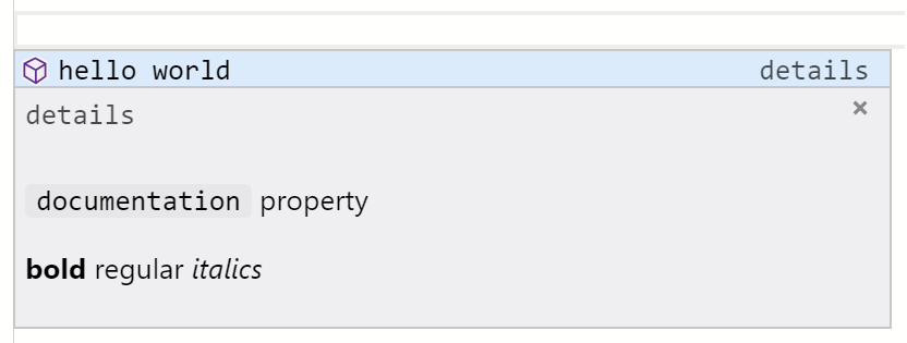 Support markdown in CompletionItem detail. · Issue #437 · microsoft/language-server-protocol ...