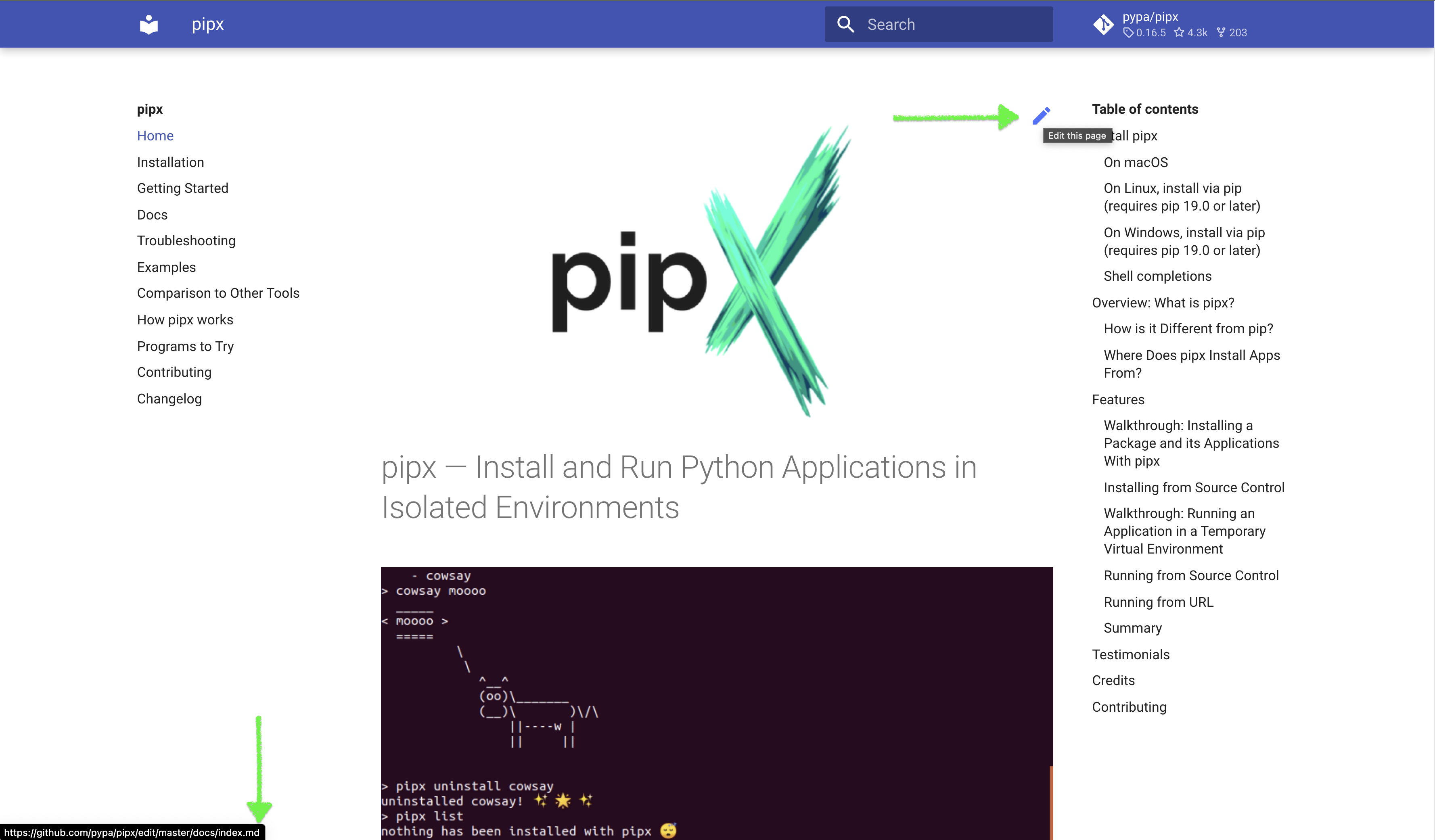 The *Edit this Page* link in the documentation pages is broken · Issue #760 · pypa/pipx · GitHub
