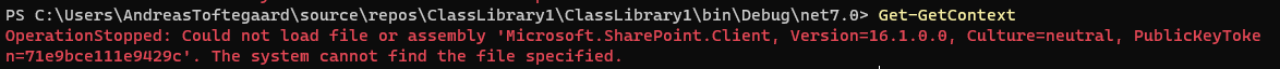 Powershell Binary Module Could Not Load File Or Assembly Microsoftsharepointclient · Issue