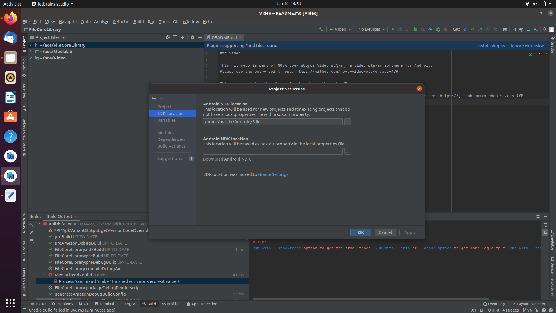 [Bug]: "Filecorelibrary" NDK build failure · Issue #524 · nova-video-player/aos-AVP · GitHub