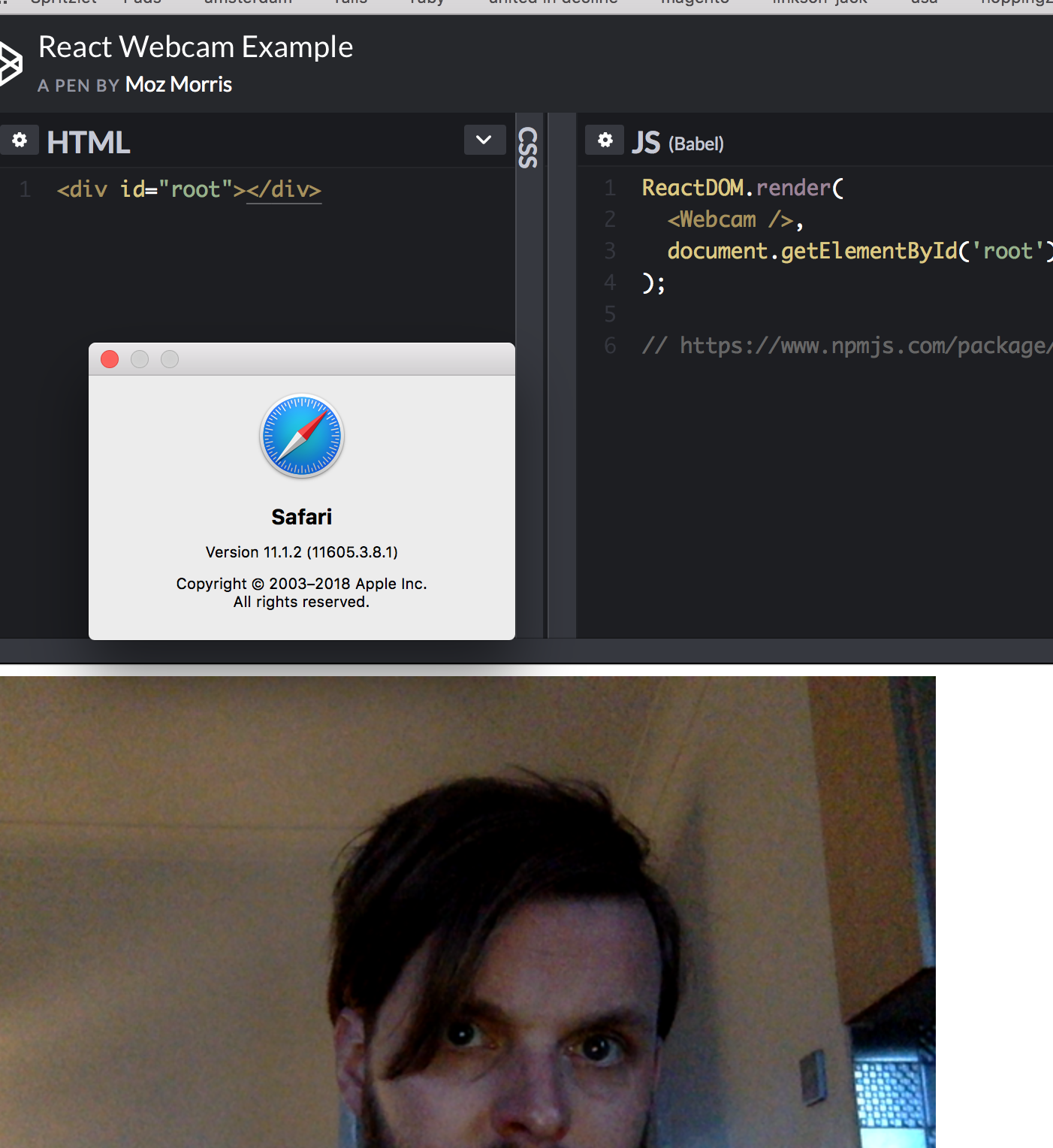 Invalid constraint error message on Safari 11 with external webcam · Issue #128 · mozmorris ...