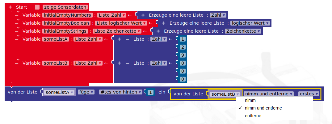 EV3: switching from list block 'get and remove' to 'remove' destroys workspace · Issue #216 ...