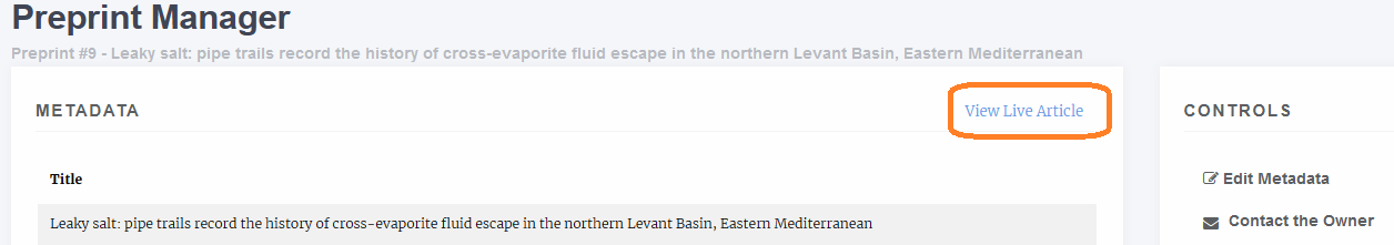Preprint manager item page should have link to live article · Issue #2424 · openlibhums/janeway ...