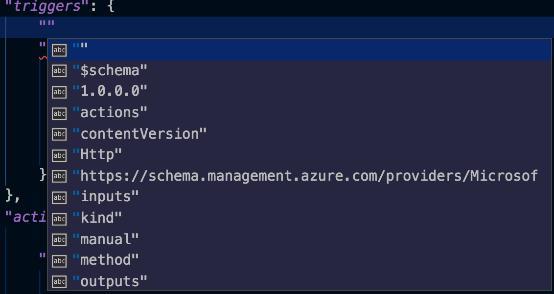 Intellisense for triggers, etc only works if on a new line after opening statement · Issue #46 ...