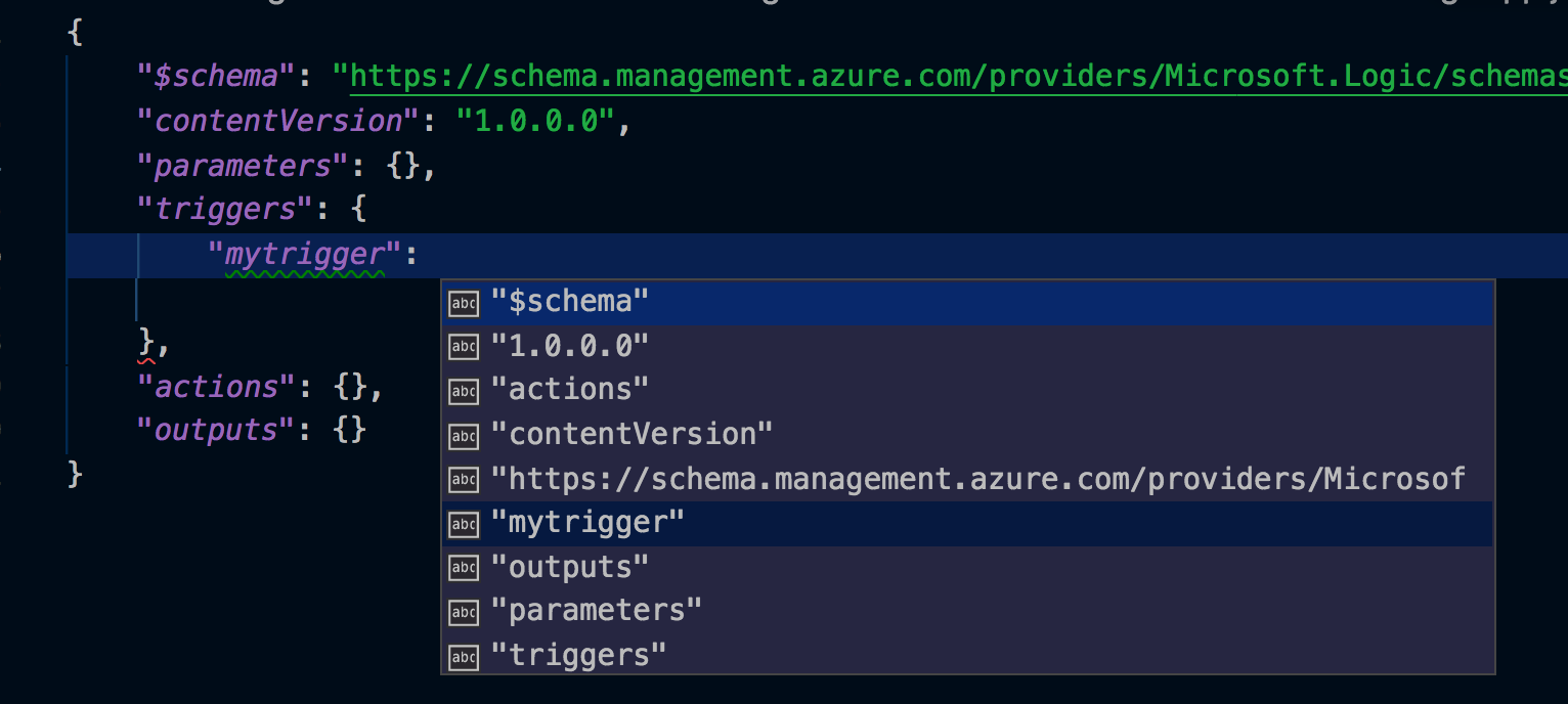 Intellisense for triggers, etc only works if on a new line after opening statement · Issue #46 ...