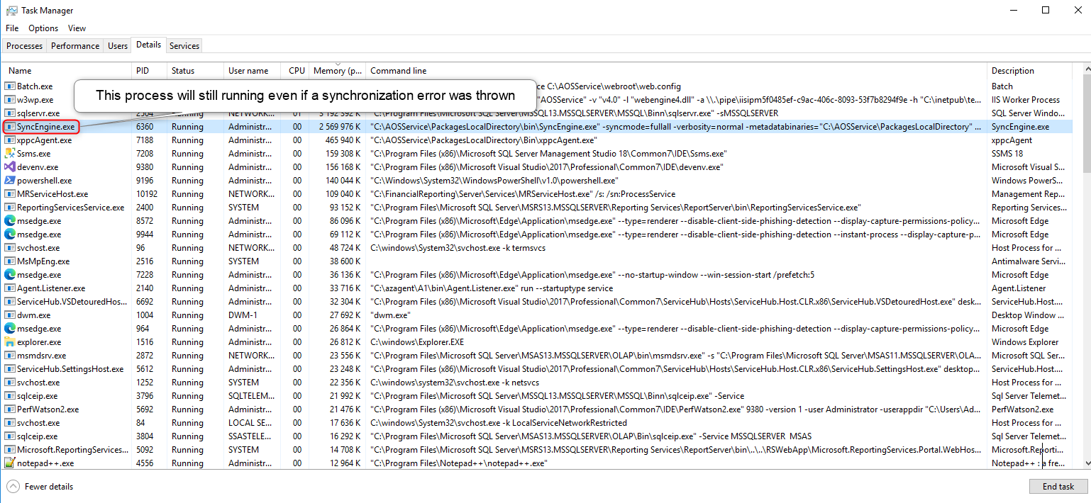 [QUESTION] How catch DBSync error · Issue #581 · d365collaborative/d365fo.tools · GitHub