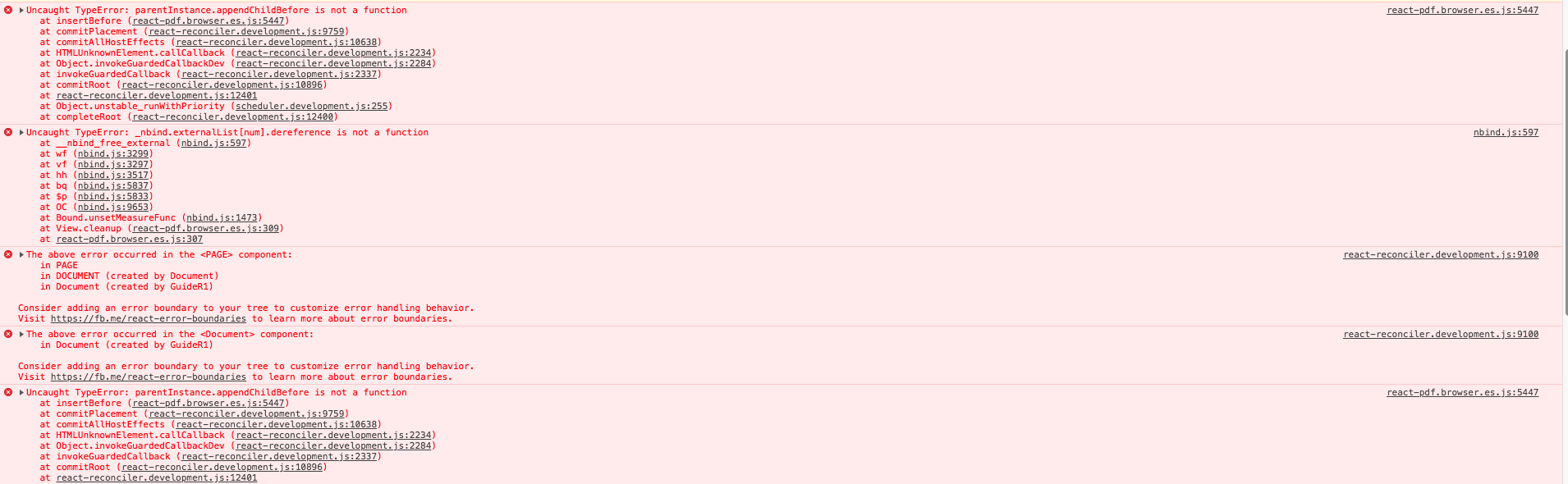 Re-Render Error JS appendChildBefore after modify state · Issue #621 · diegomura/react-pdf · GitHub