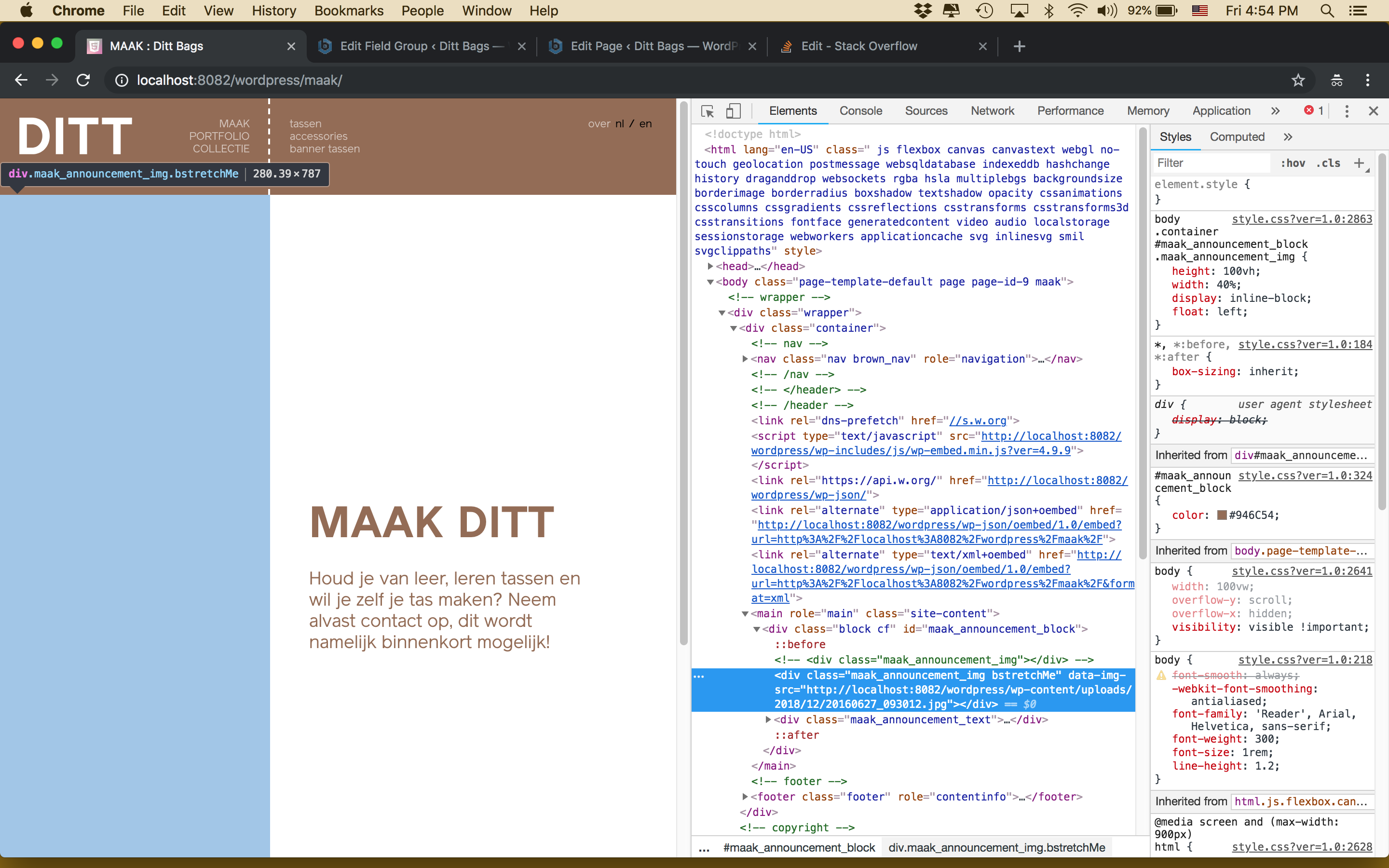 Uncaught Error: No images were supplied for Backstretch, or element must have a CSS-defined ...