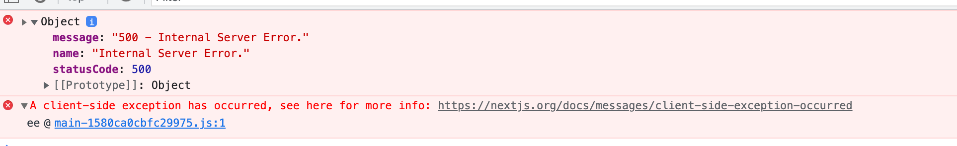 "A client-side exception has occurred" logged if _error.tsx page defines a getInitialProps ...