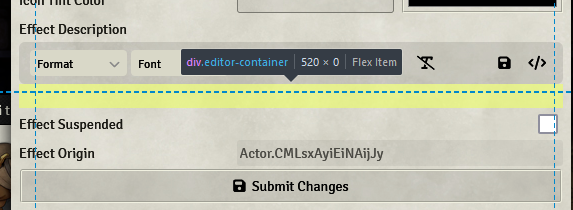 Prosemirror editors require an explicit height · Issue #8738 · foundryvtt/foundryvtt · GitHub