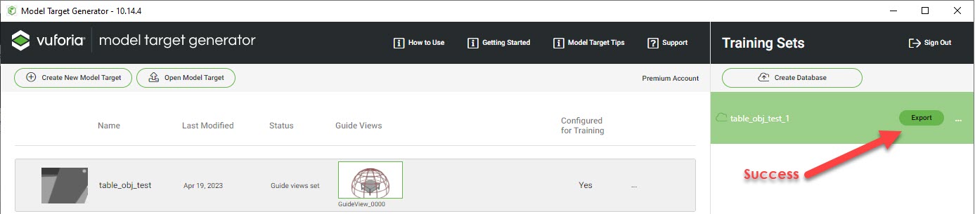 Model Target Generator application will not start cloud training. · Issue #17 · PTCInc/vuforia ...