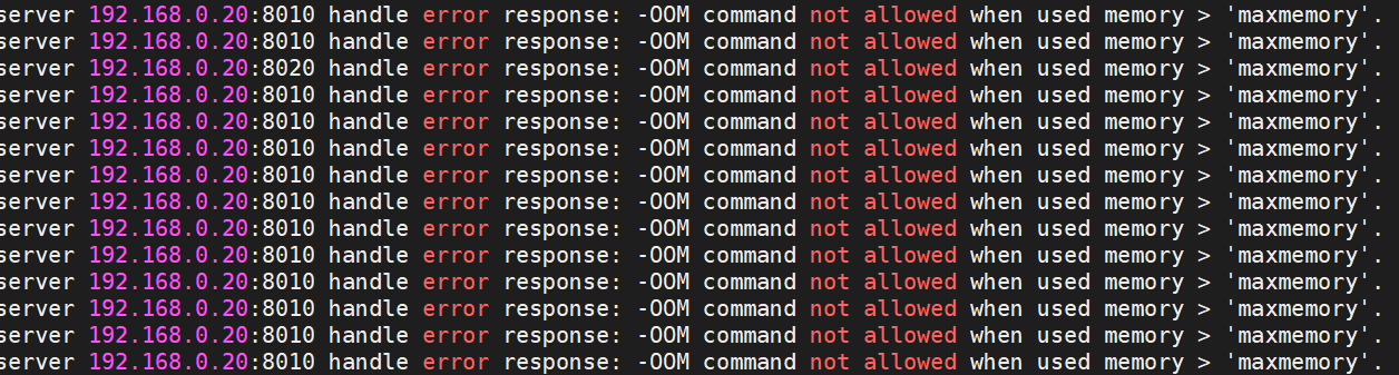 Bug Many Oom Messages Being Sent To Clients In Flash Storage For Cluster Mode · Issue 646 